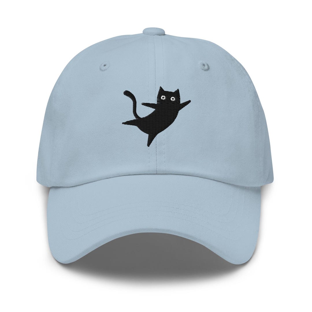 Cute Black Cat Dad Cap | Gift for Kitten Owners | Cotton Baseball Hat ...