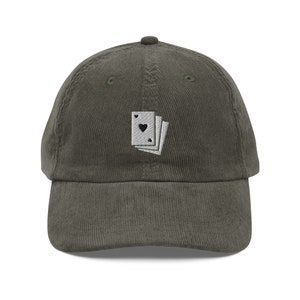 Playing Cards Embroidered Cap Gift for Poker Lovers Cute Hearts Game ...