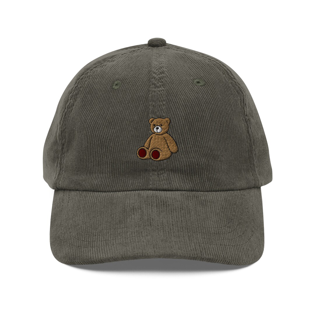 Teddy Bear Corduroy Cap | Gift for Teddy Bear Lovers | Cute Toy Vintage ...