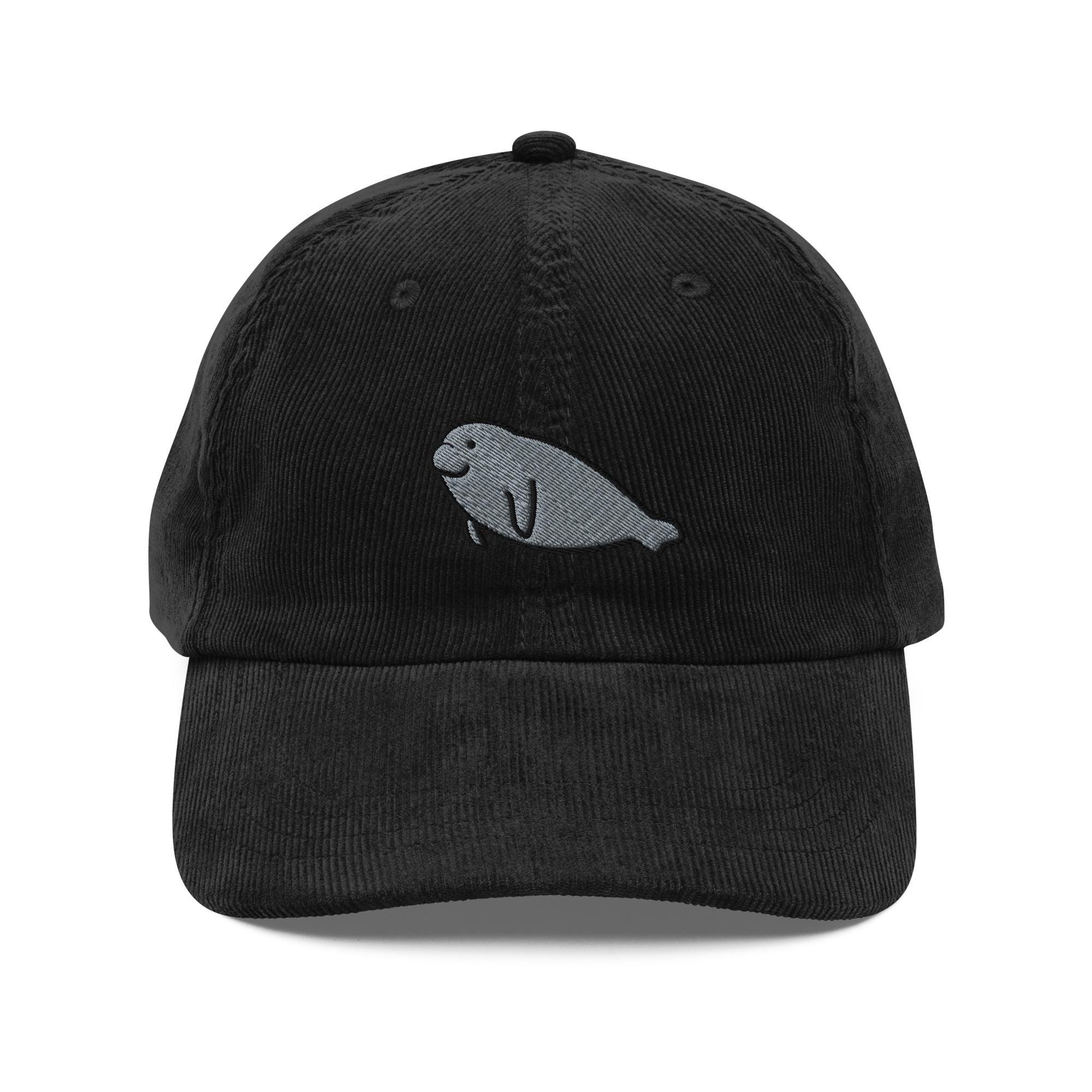 Manatee Corduroy Cap | Cute Sea Cow Gift | Cute Dugongs Vintage Cap ...