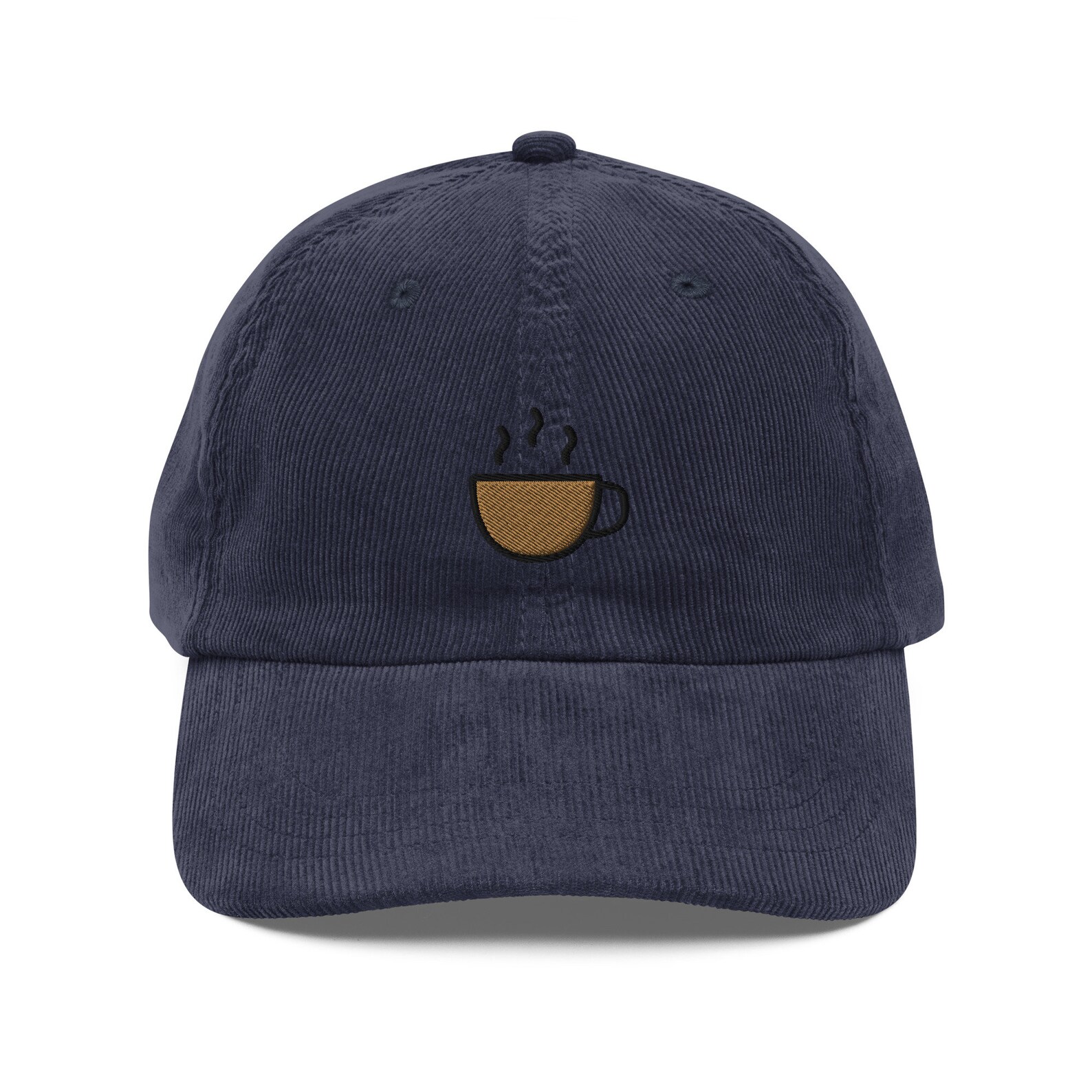 Cup of Hot Coffee Corduroy Embroidered Cap | Gift for Baristas | Cute ...