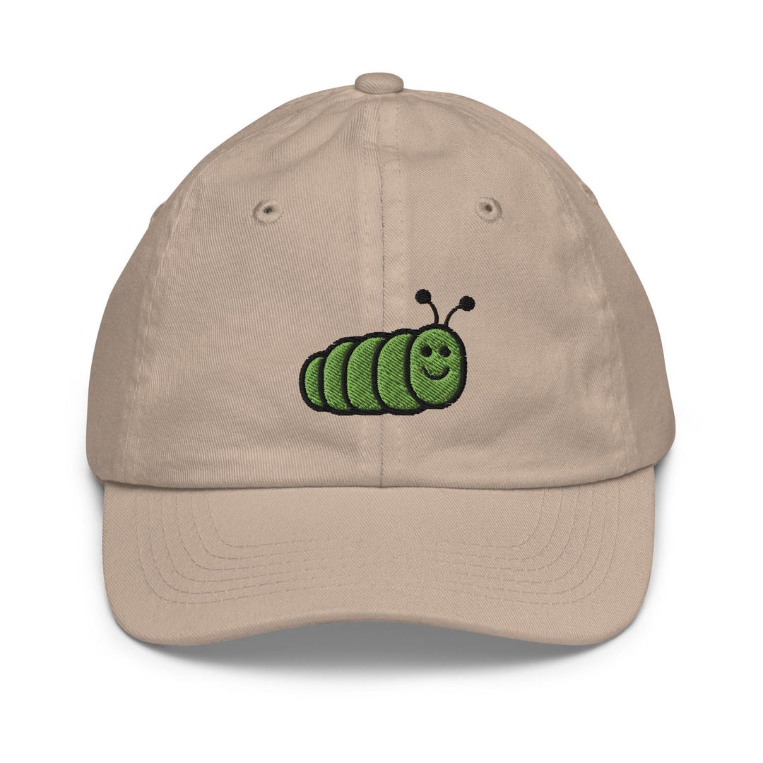 Caterpillar Kids Baseball Cap Embroidered | Larva Gift for Child | Cute ...