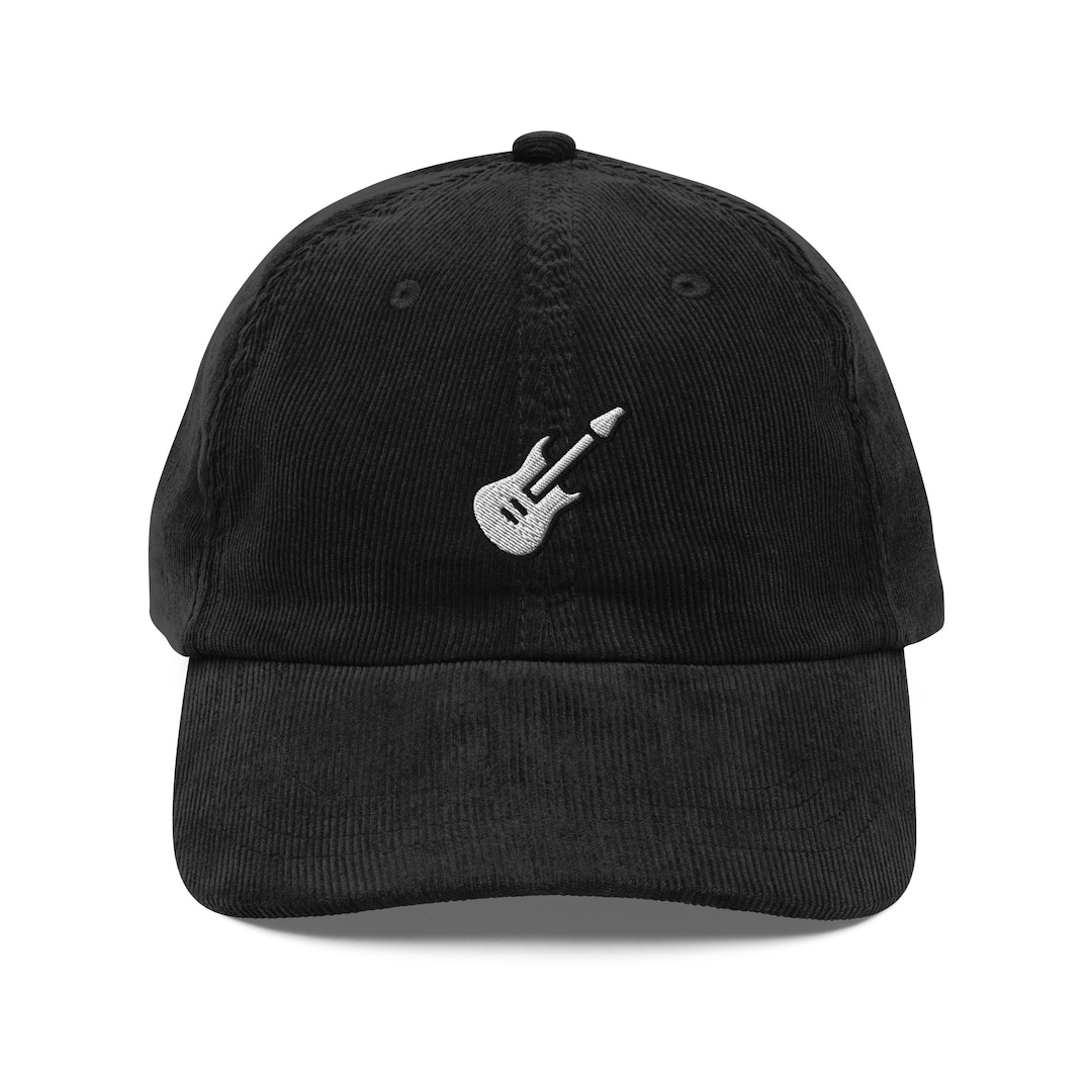 Cute Electric Guitar Embroidered Cap | Gift for Electric Guitar Lovers ...