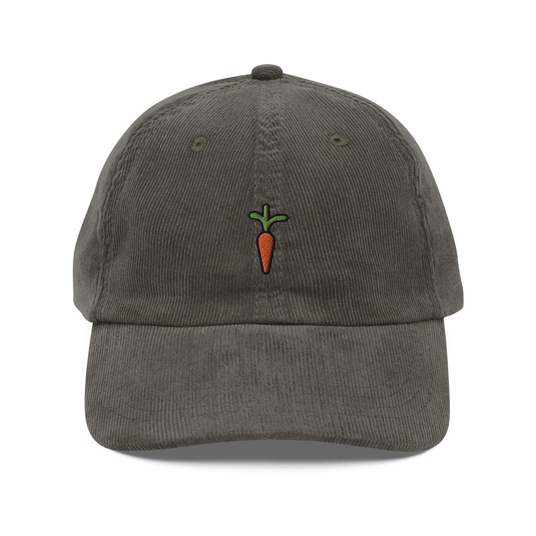 Carrot Corduroy Cap | Vegetable Garden Gift | Carrot Farmer Vintage Cap ...