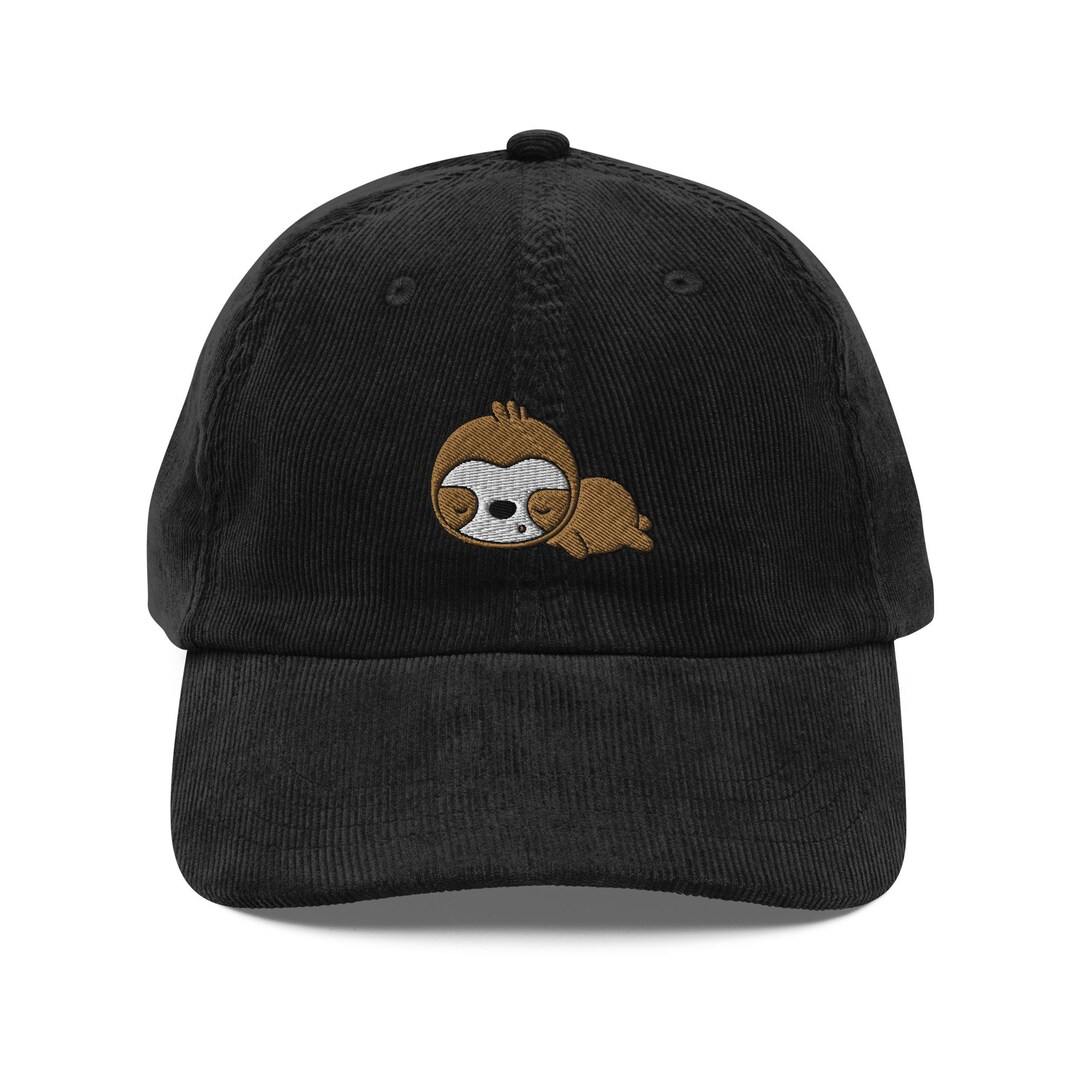 Cute Sleepy Sloth Embroidered Cap | Gift for Sloth Lovers | Cute Sloth ...