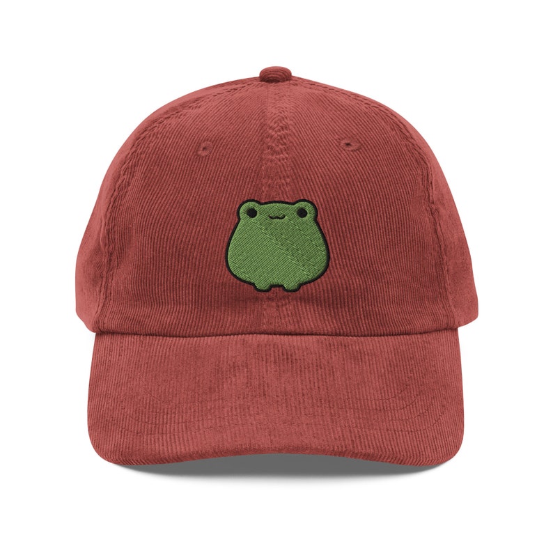 Cute Frog Corduroy Embroidered Cap Funny Toad Hat Vintage - Etsy