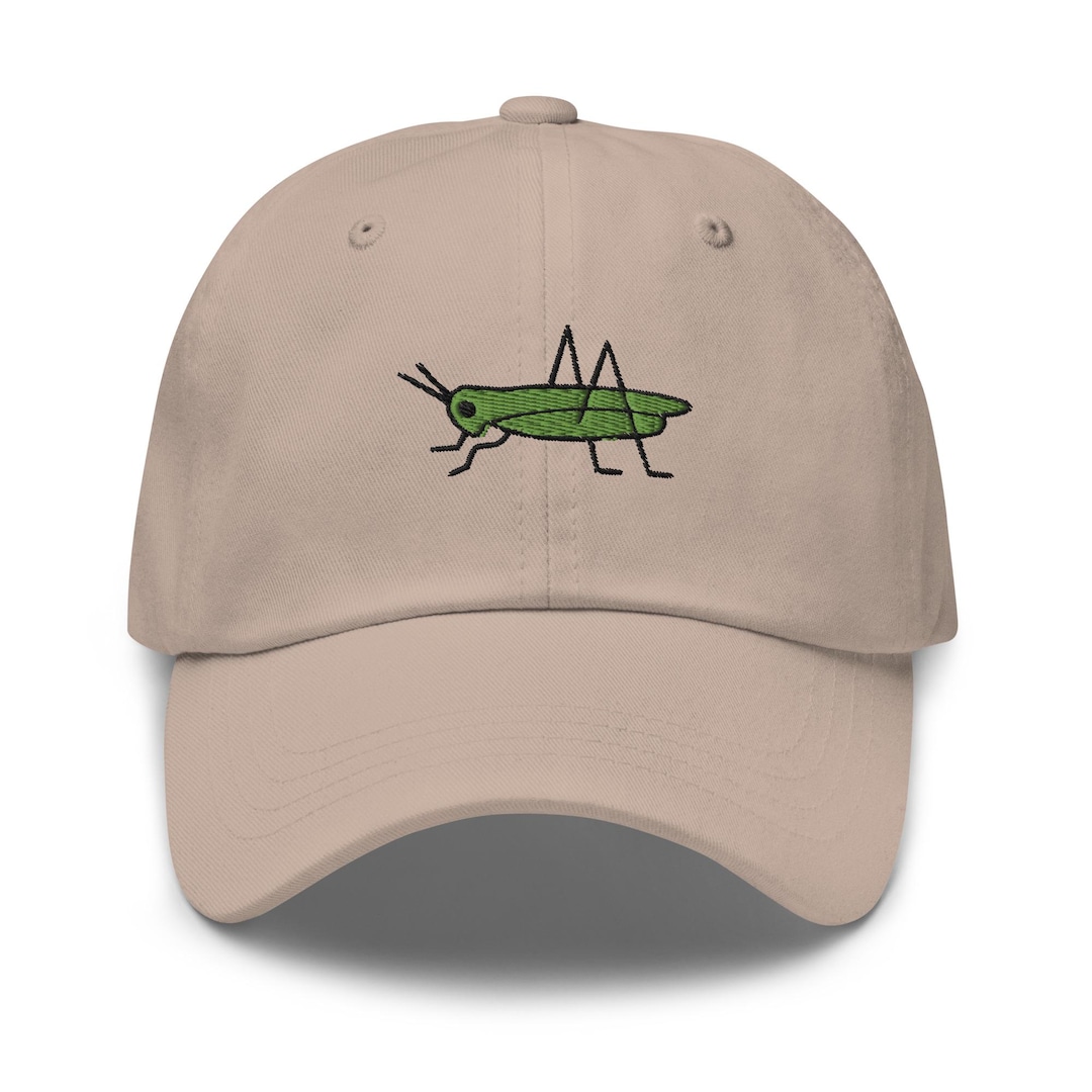 Grasshopper Embroidered Dad Cap | Insect Gift | Cotton Classic Baseball ...