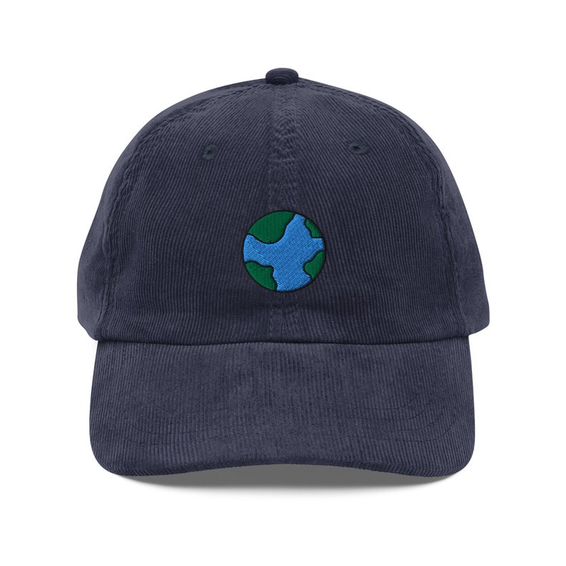 Planet Earth Corduroy Embroidered Cap | Gift for Space Lovers | Cute ...