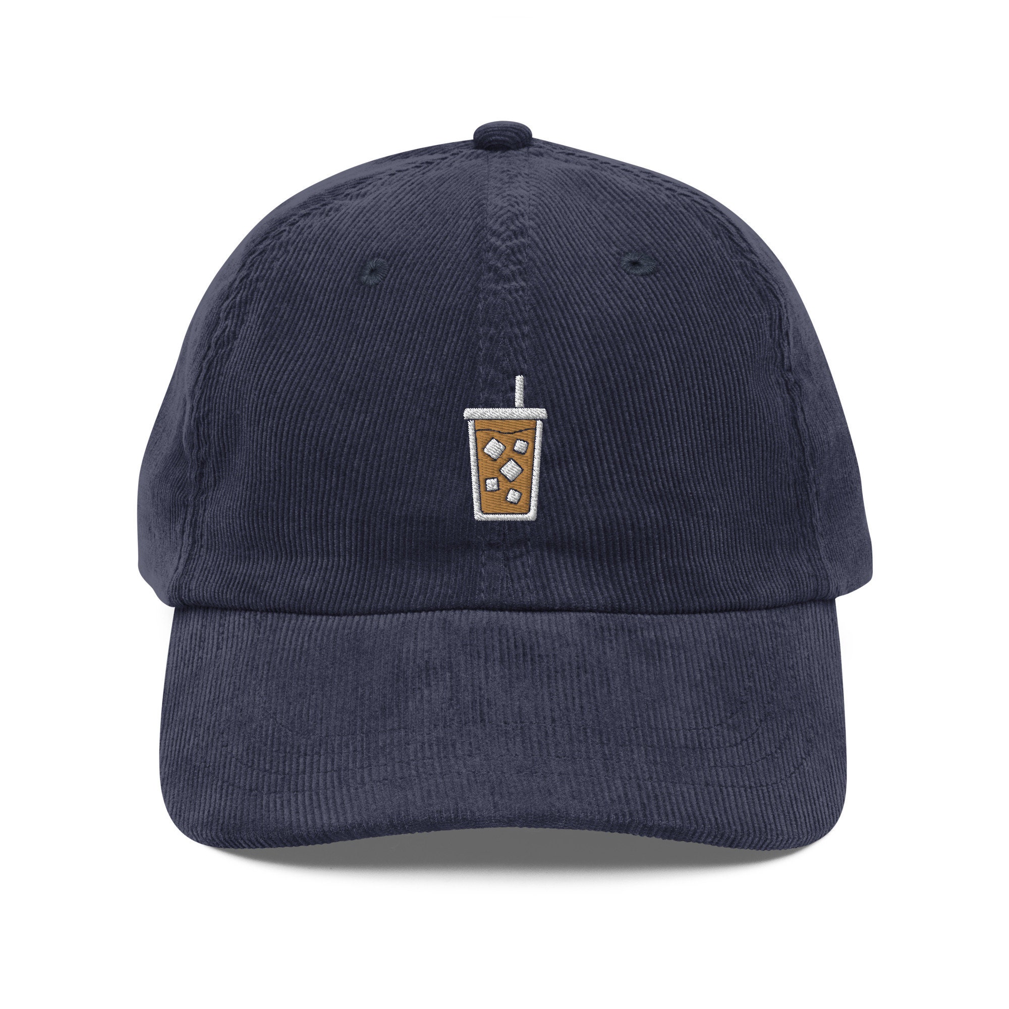 Iced Coffee Corduroy Embroidered Cap Gift for Iced Latte Cold Brew ...