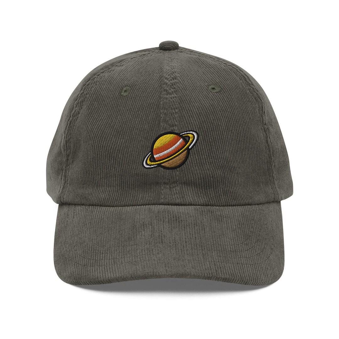 Saturn Corduroy Cap | Planet Gift | Space Planetary Cute Vintage Cap ...