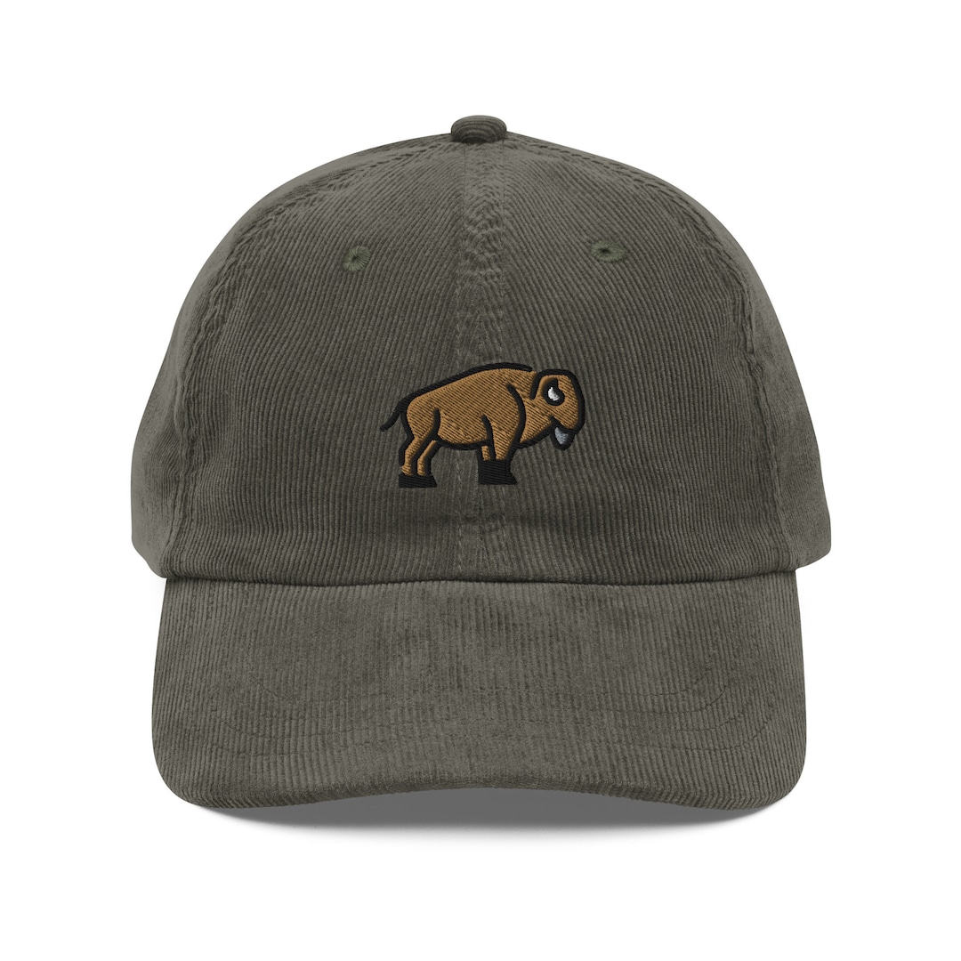 Bison Corduroy Cap | Gift for Buffalo Lovers | Cute Bison Buffalo ...