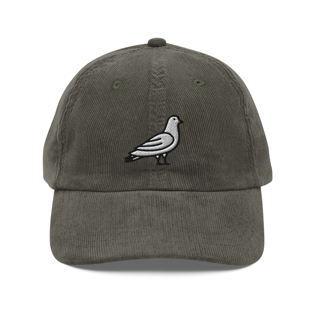 Cute Pigeon Embroidered Cap | Gift for White Pigeon Lovers | Bird ...