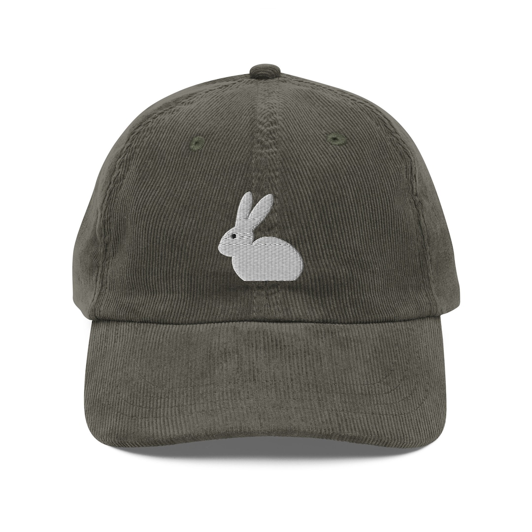 Rabbit Corduroy Cap | Gift for Bunny Lovers | Trendy Vintage Cap ...