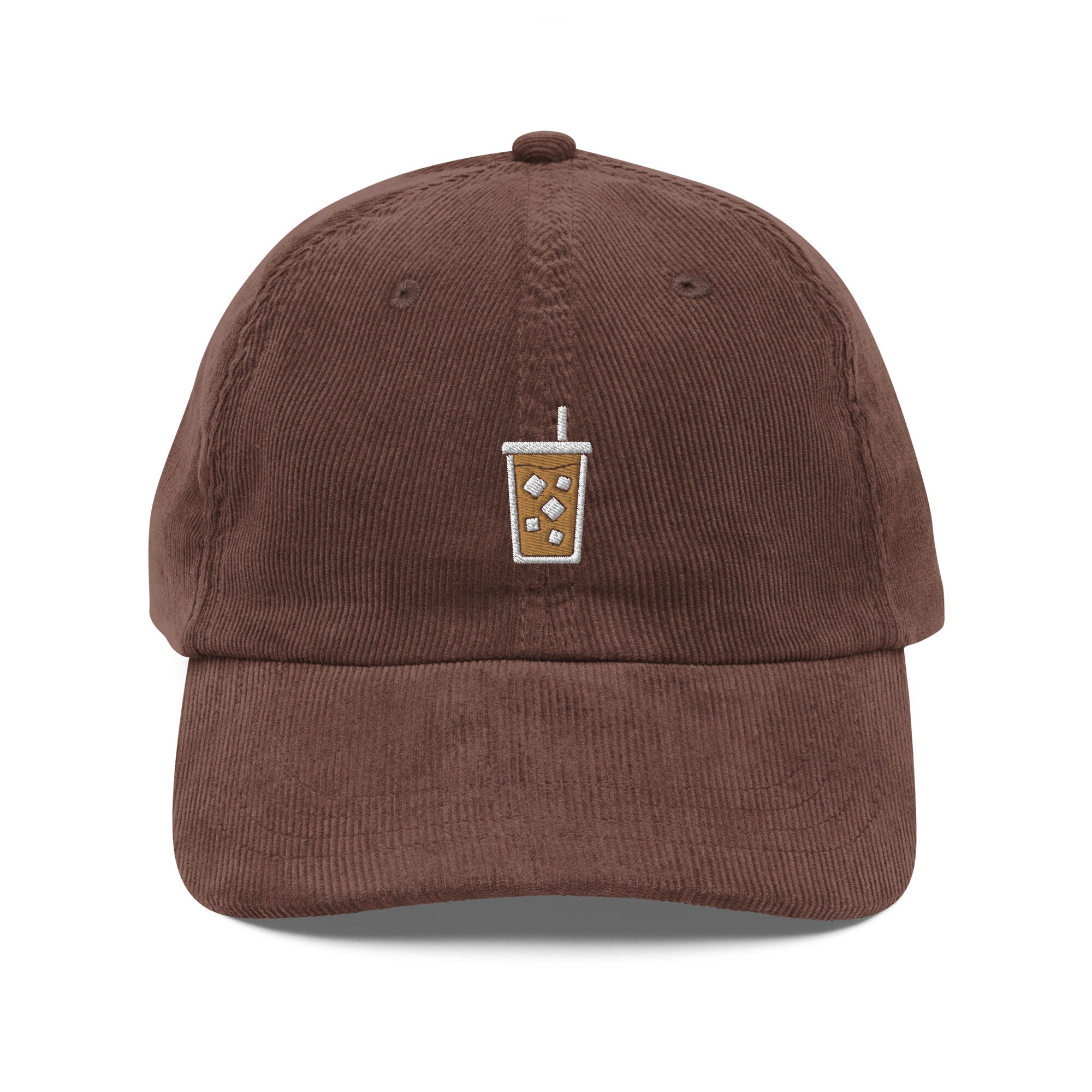 Iced Coffee Corduroy Embroidered Cap | Gift for Iced Latte Cold Brew ...