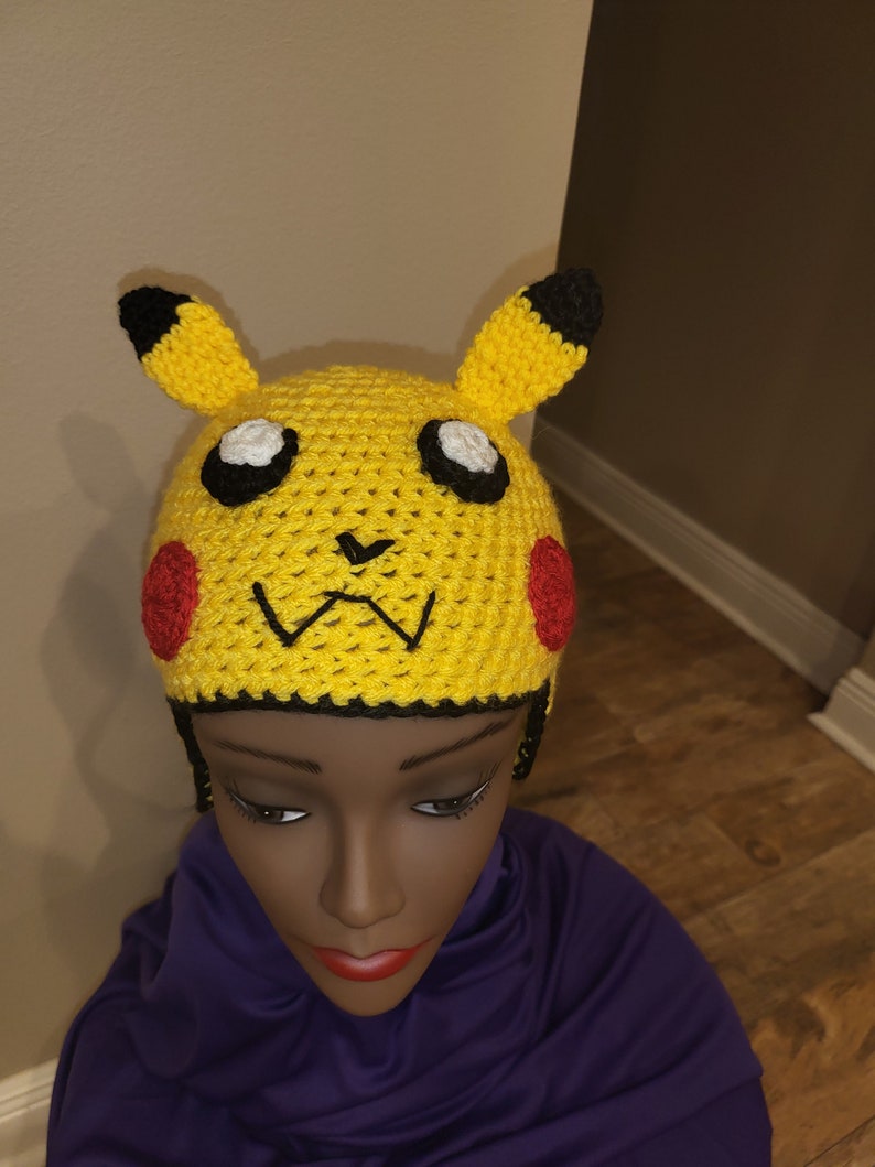 Crocheted Pikachu Hat - Etsy