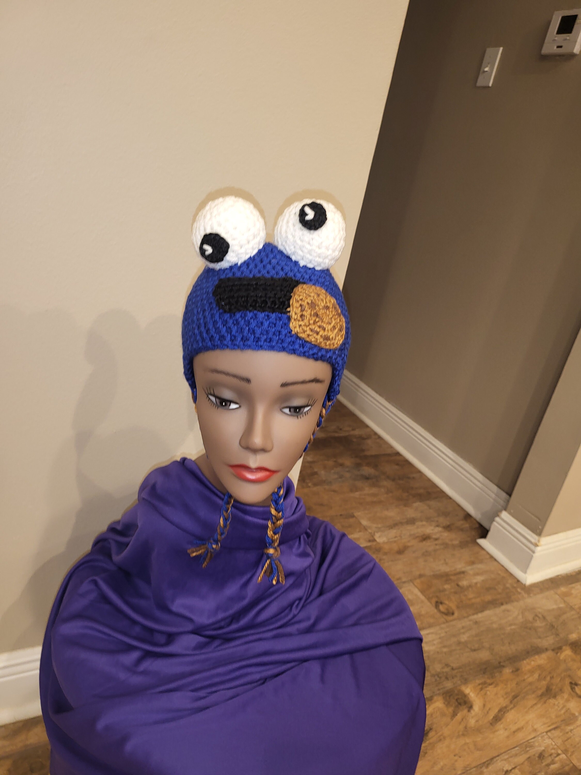 Crocheted Cookie Monster Hat - Etsy