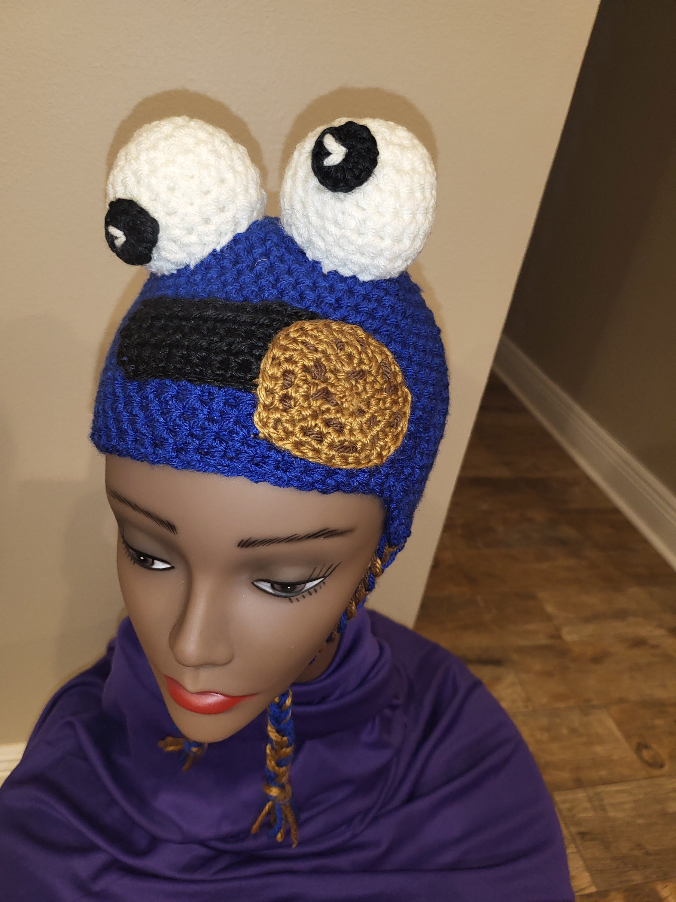 Crocheted Cookie Monster Hat - Etsy