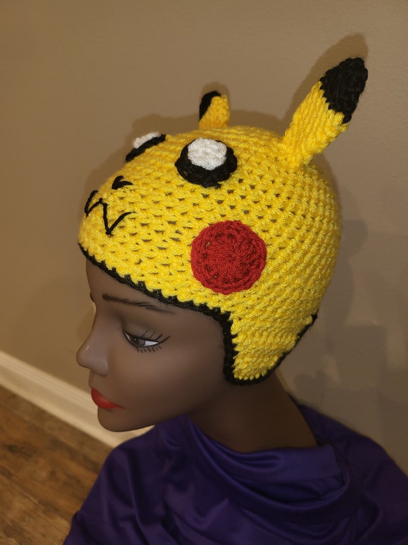 Crocheted Pikachu Hat - Etsy