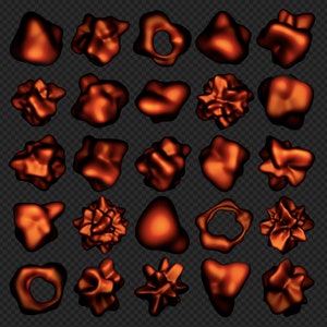 3D High Resolution Liquid Lava PNG Shape Set Instant Digital Download ...