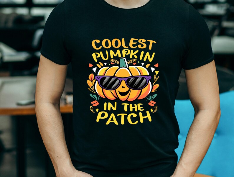 Coolest Pumpkin in the Patch SVG PNG, Pumpkin Shirt Svg, Kids Halloween ...