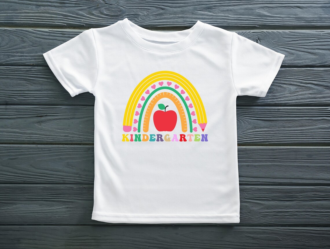Kindergarten Rainbow SVG PNG, Back to School Svg, First Day of ...