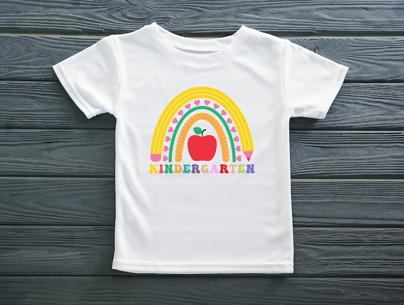 Kindergarten Rainbow SVG PNG, Back to School Svg, First Day of ...