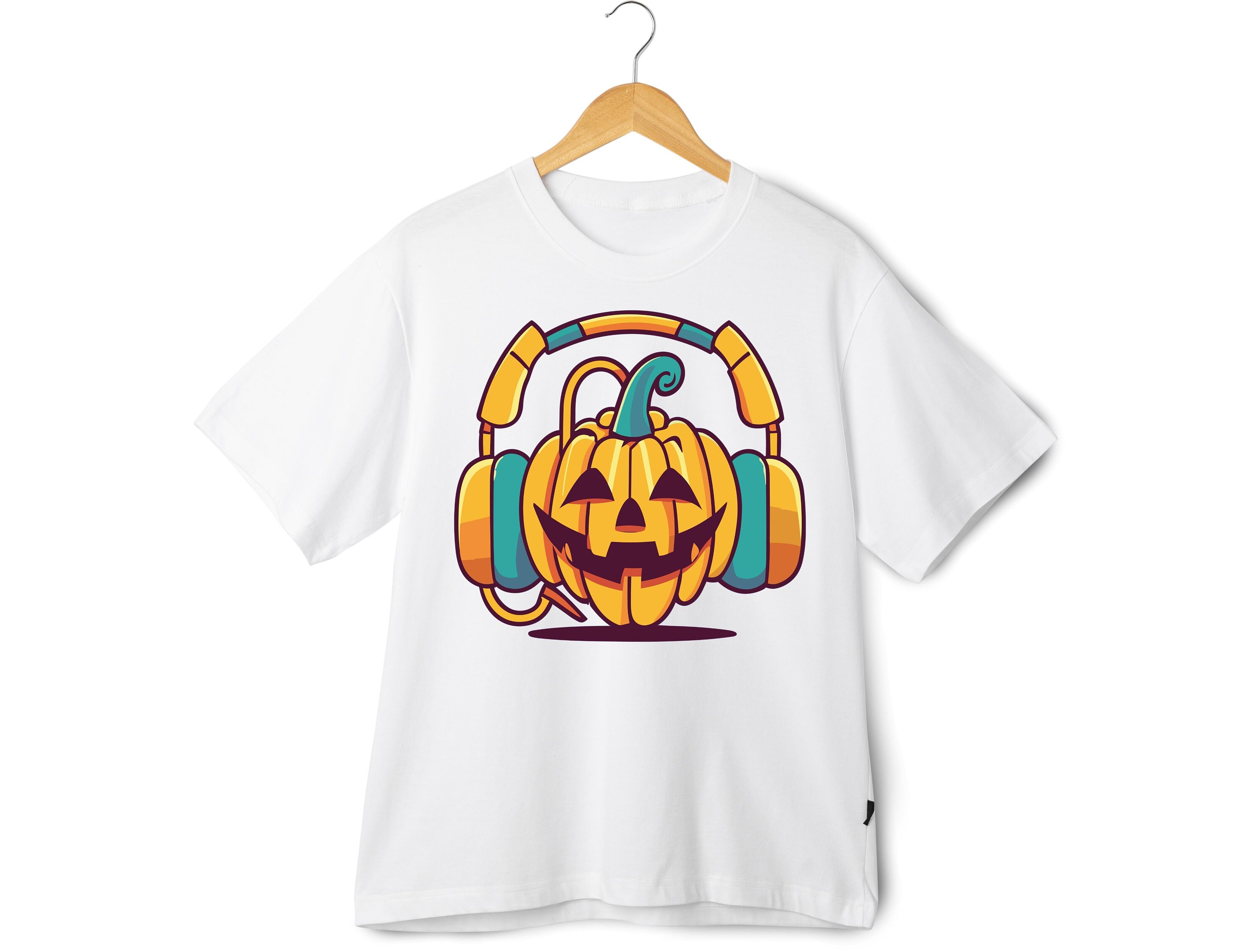 Pumpkin Headphones SVG PNG, Cute Pumpkin DJ Svg, Halloween Music Svg ...