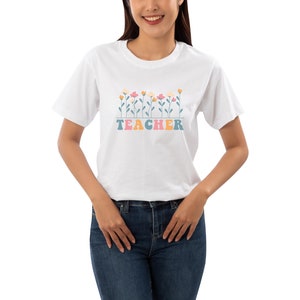 Teacher With Flowers SVG PNG, Teacher Life Svg, Teach Svg, Teacher Love ...