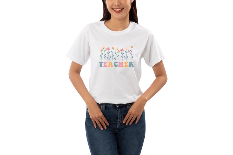 Teacher With Flowers SVG PNG, Teacher Life Svg, Teach Svg, Teacher Love ...