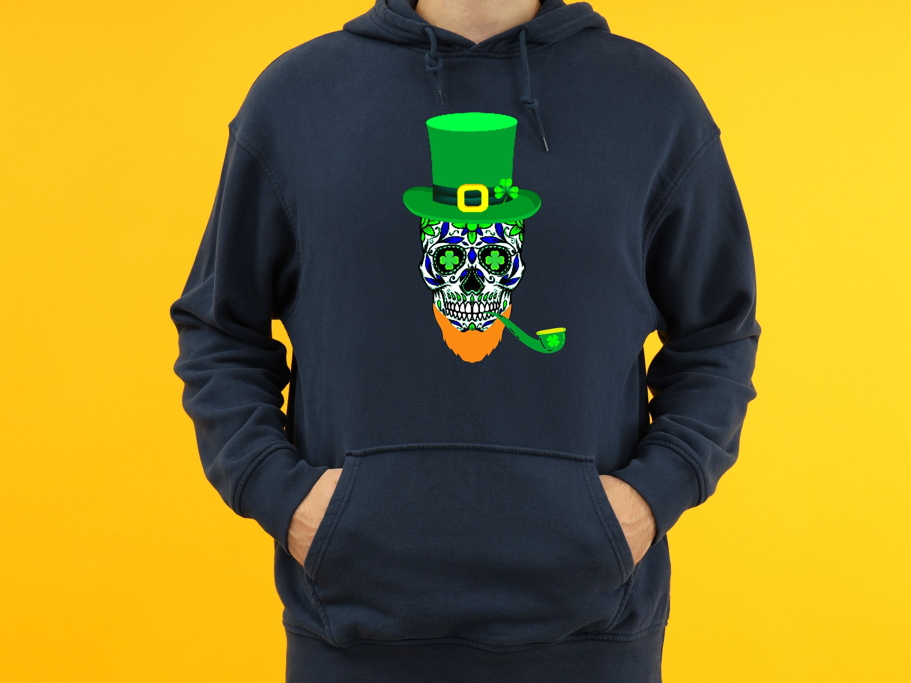 St. Patrick's Day Shamrock Skull SVG PNG, Sugar Skull Svg, Patrick Day ...