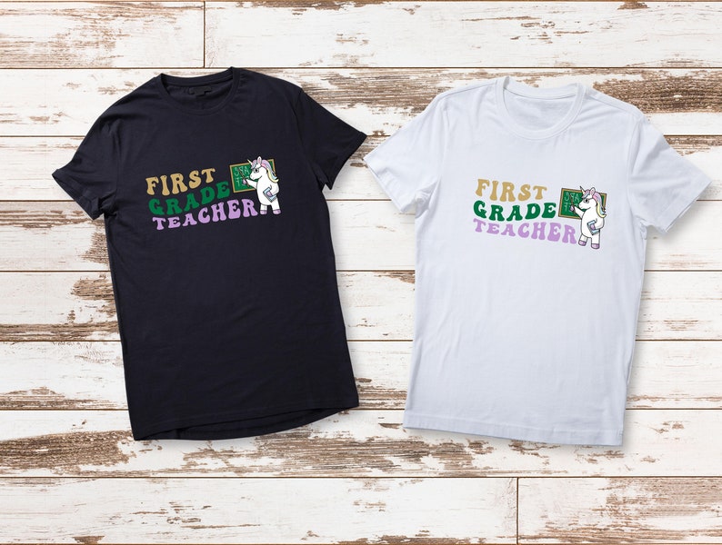 First Grade Teacher With Unicorn SVG PNG, Unicorn Teacher Svg, Back to ...
