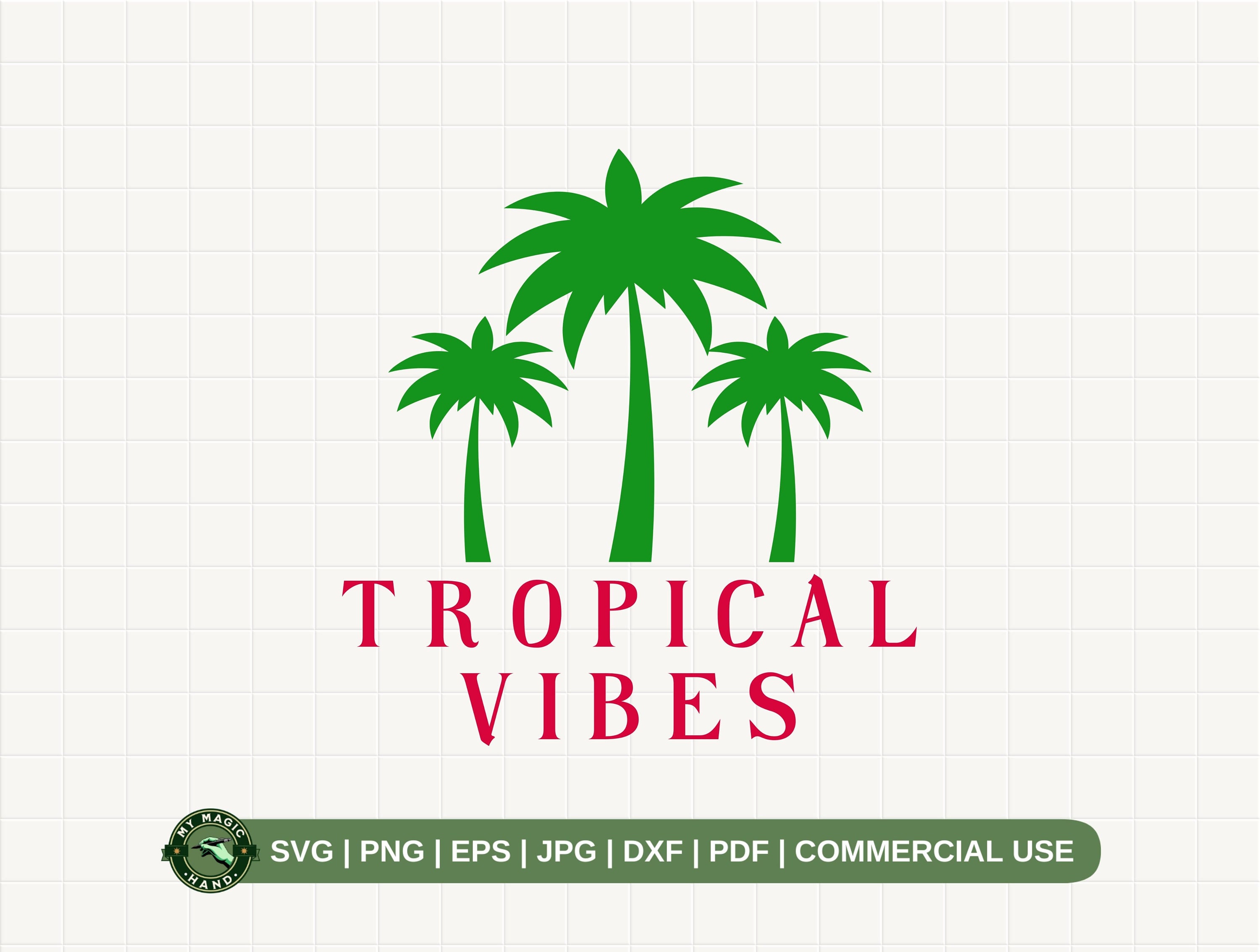 Tropical Vibes SVG PNG, Palm Tree Svg, Tropical Quotes Svg, Summer Life ...