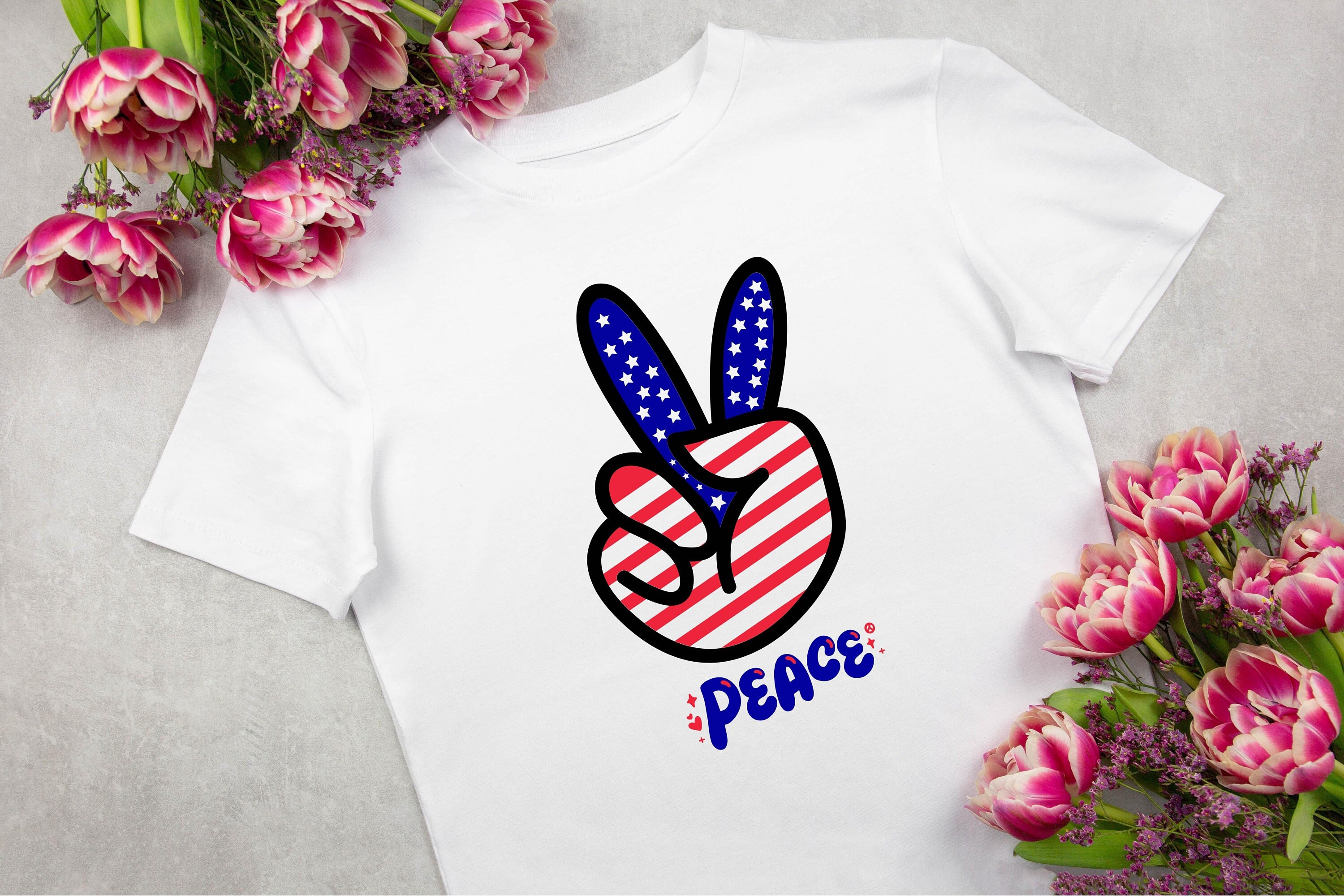 Peace Hand Sign With American Flag Svg, Peace Sign Hand Svg, Peace ...