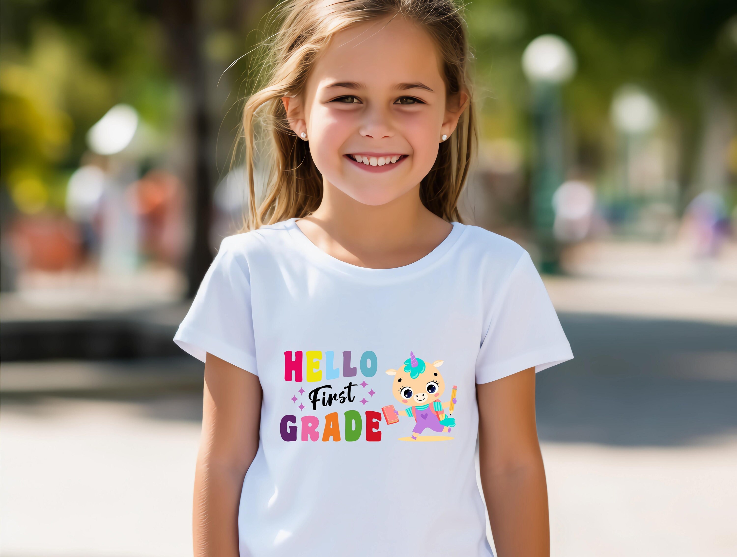 Hello First Grade Cute Unicorn SVG PNG Back to School Svg - Etsy