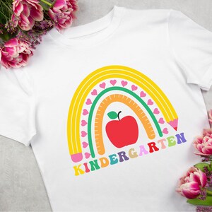 Kindergarten Rainbow SVG PNG, Back to School Svg, First Day of ...