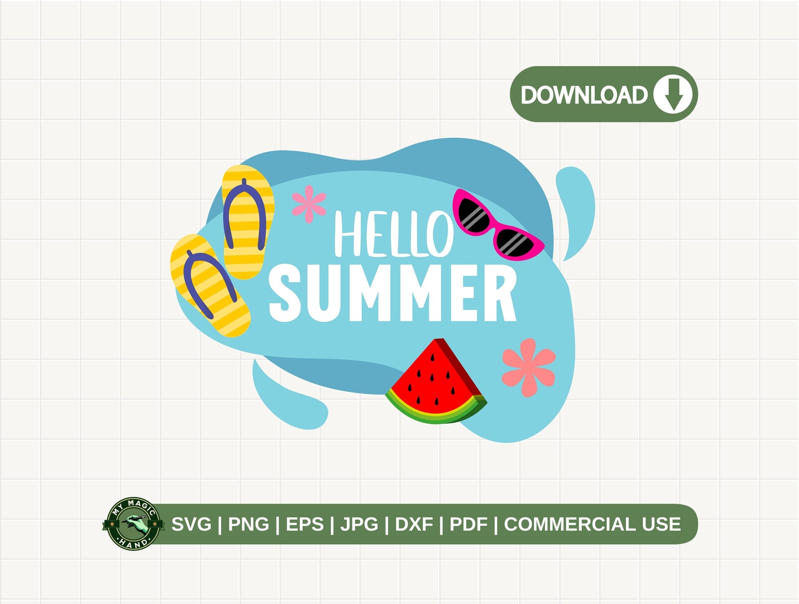 Hello Summer SVG PNG, Summer Life Svg, Summer Svg, Beach Life Svg ...
