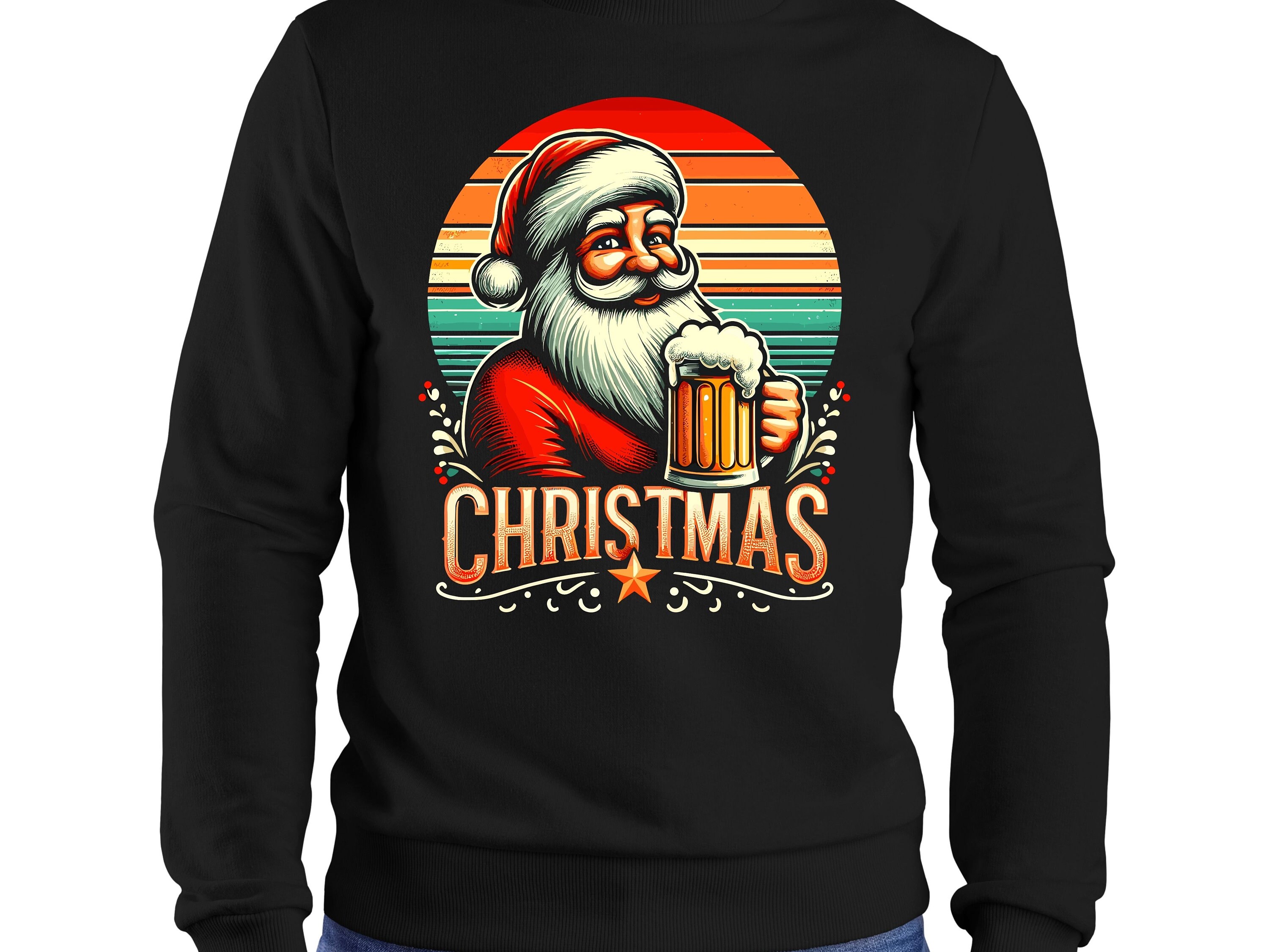 Santa Claus Drinking Beer SVG PNG, Santa With Beer Svg, Christmas Beer ...