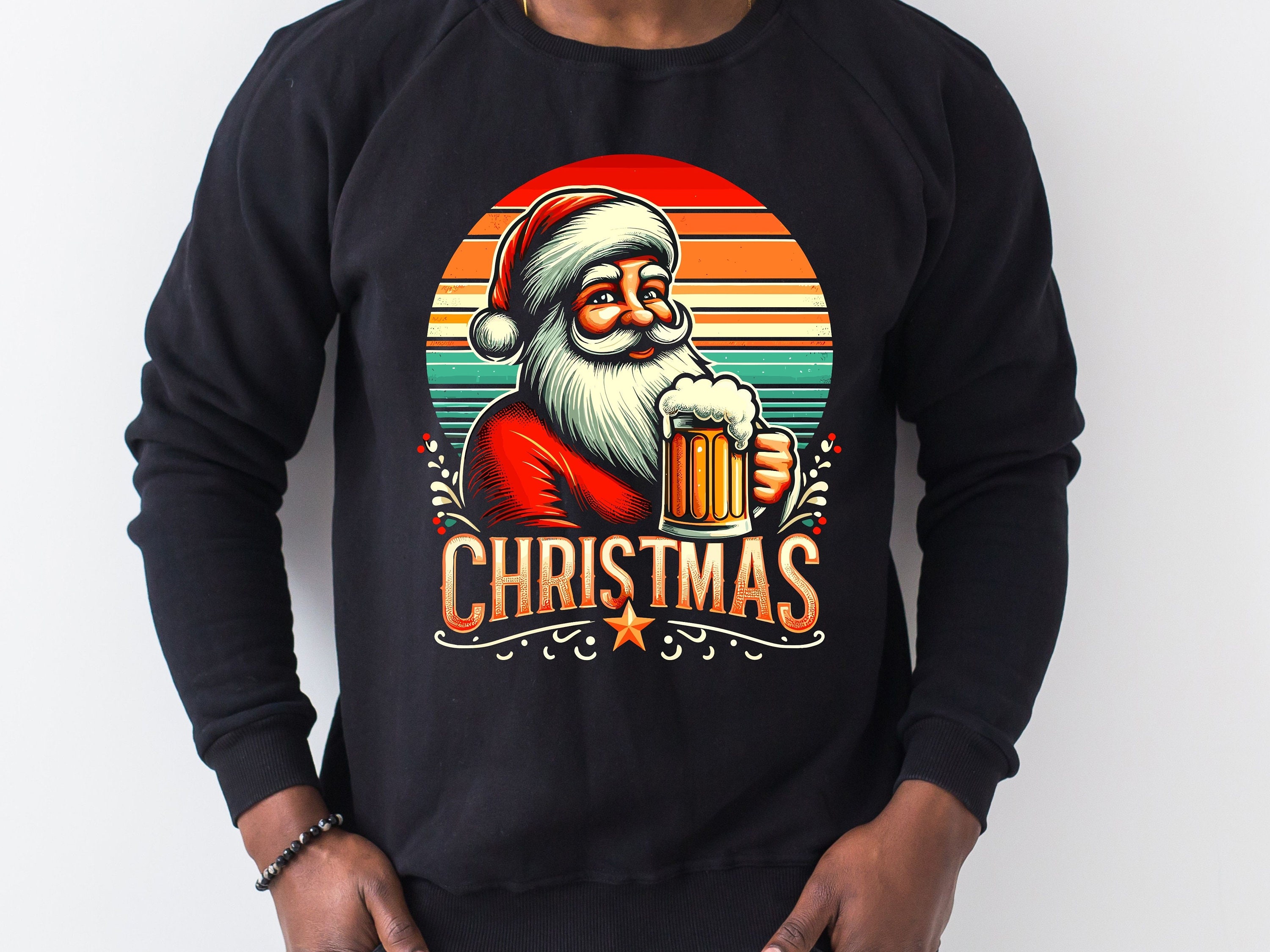Santa Claus Drinking Beer SVG PNG, Santa With Beer Svg, Christmas Beer ...