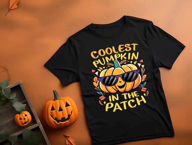 Coolest Pumpkin in the Patch SVG PNG, Pumpkin Shirt Svg, Kids Halloween ...