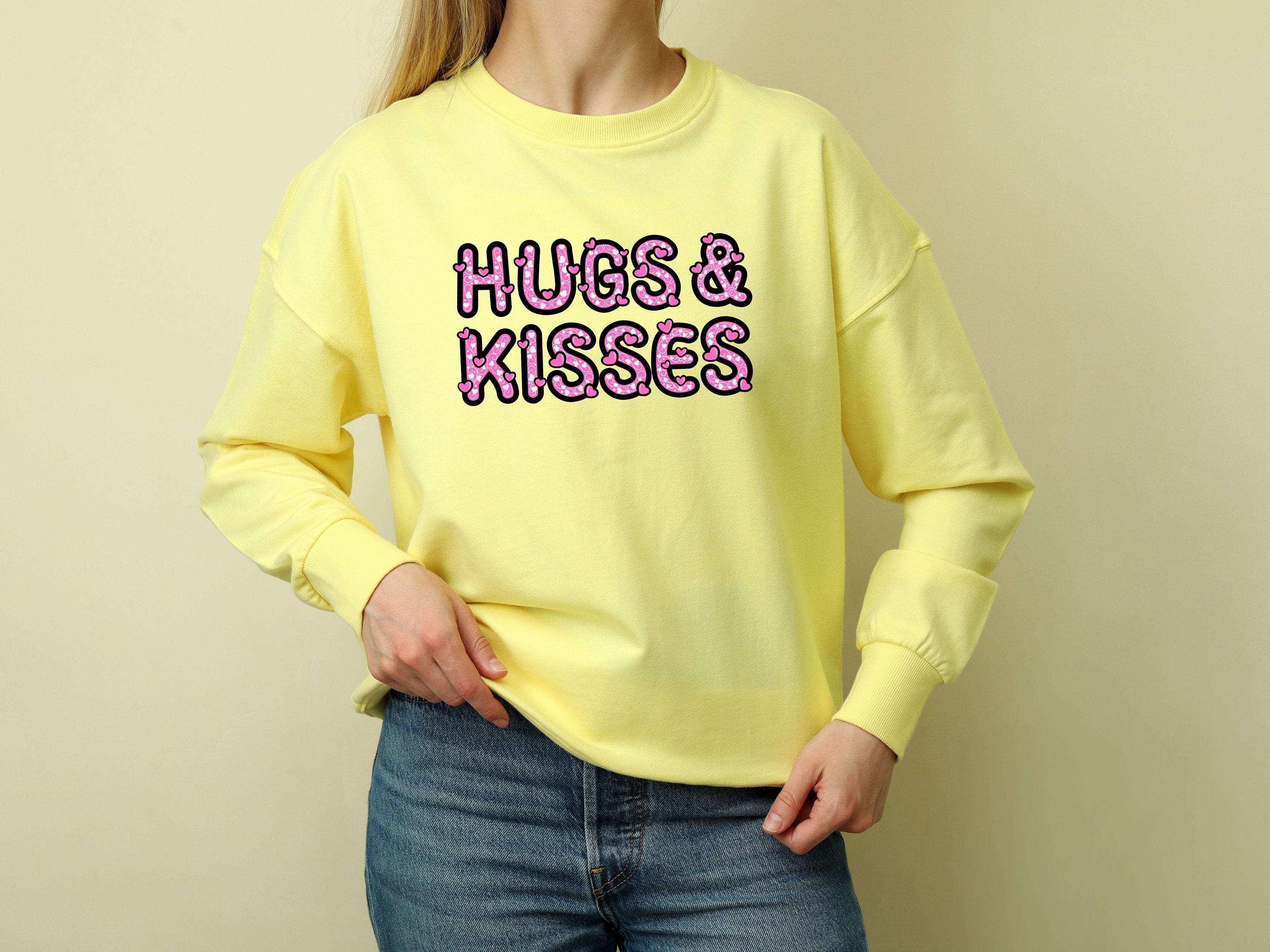 Hugs and Kisses Valentine SVG PNG, Valentine XOXO Svg, Love Sweatshirt ...