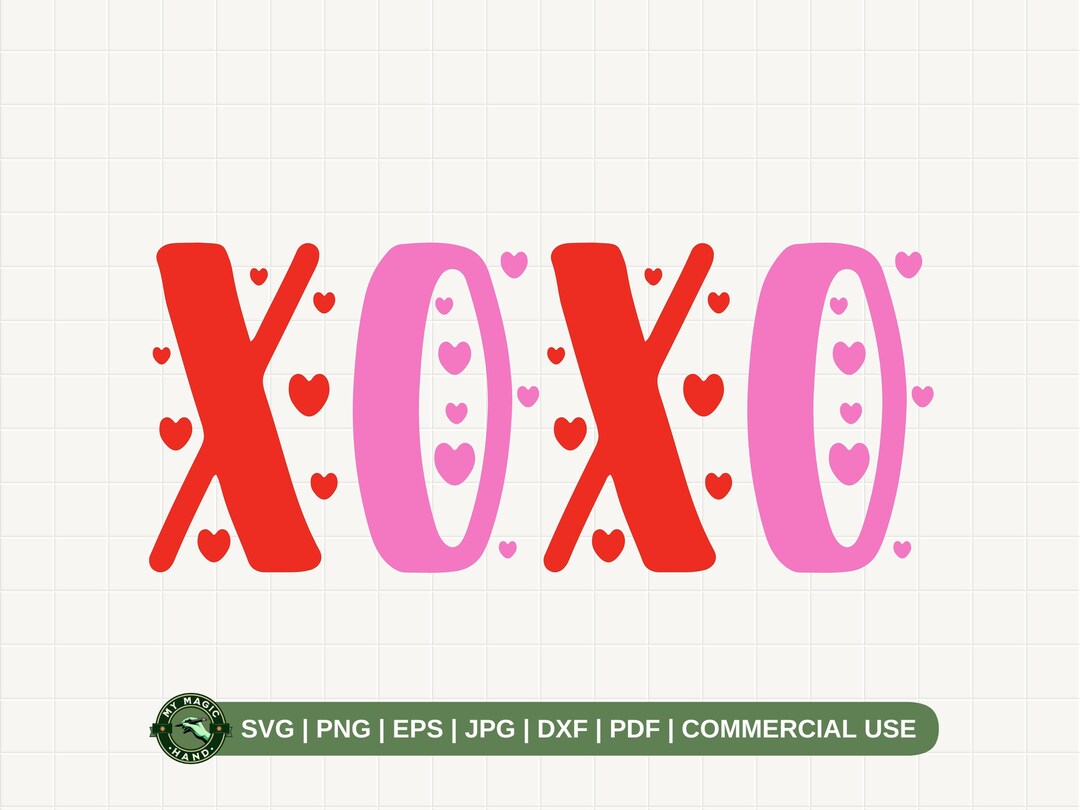 XOXO Valentines SVG PNG, Xo Xo Love Svg, Valentine Day Shirt, Xoxo ...