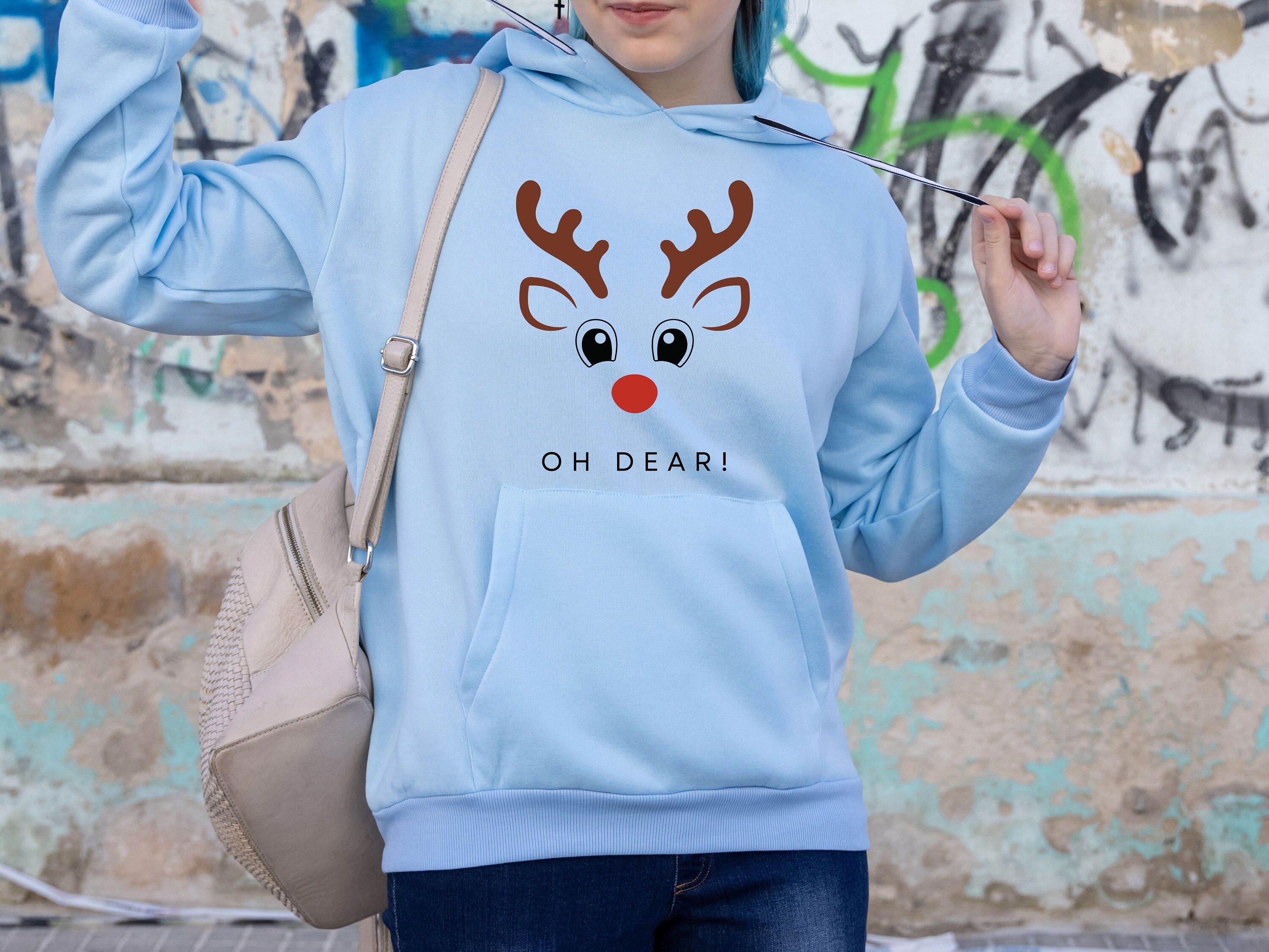 Reindeer Face SVG PNG, Oh Dear Svg, Cute Deer Svg, Christmas Reindeer ...