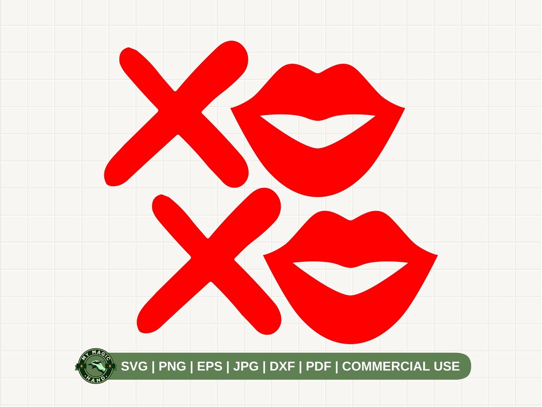 XOXO Kisses SVG PNG, Xo Xo Red Lips Svg, Xo Xo Love Svg, Love Shirt Svg ...