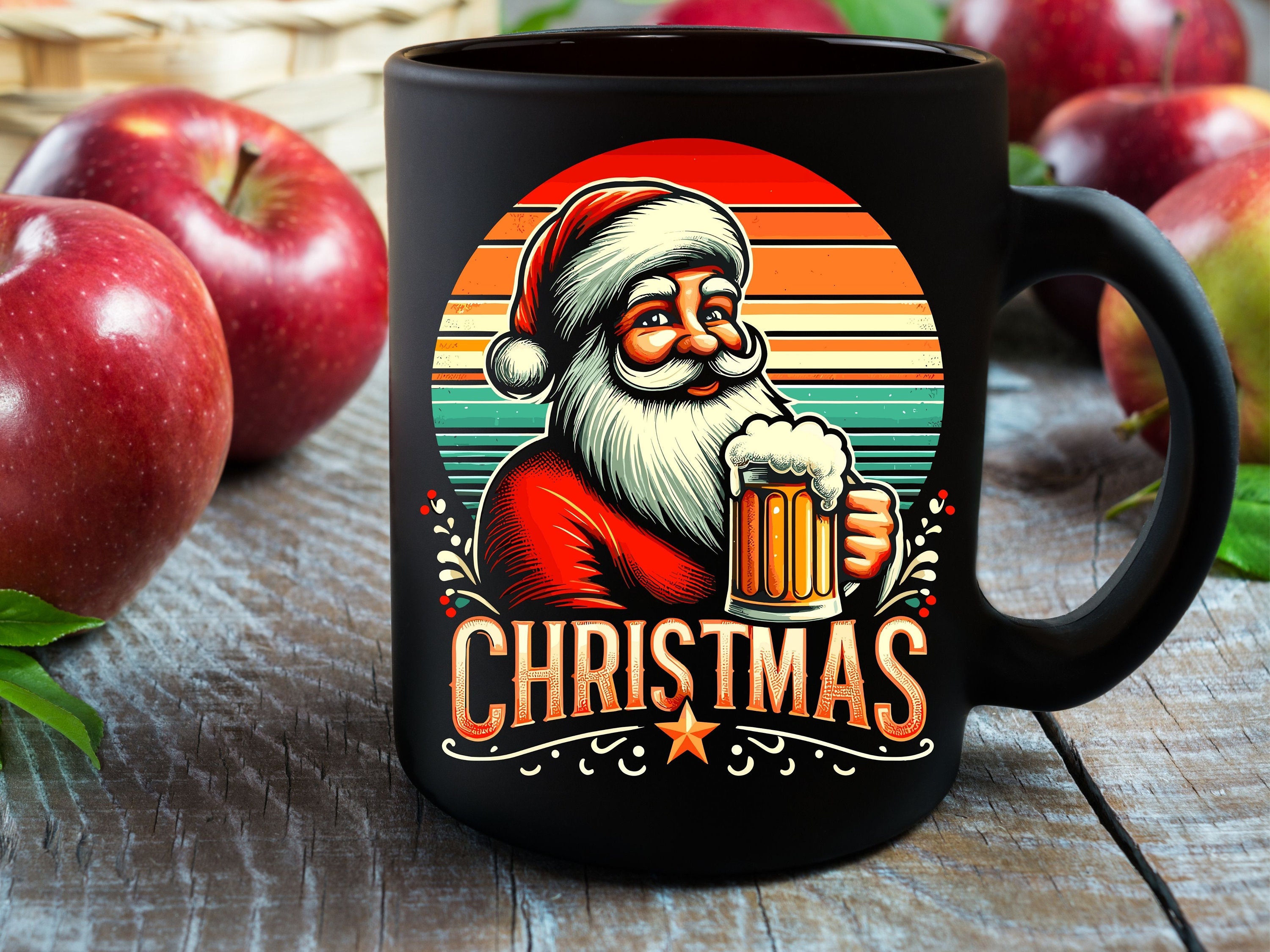 Santa Claus Drinking Beer SVG PNG, Santa With Beer Svg, Christmas Beer ...