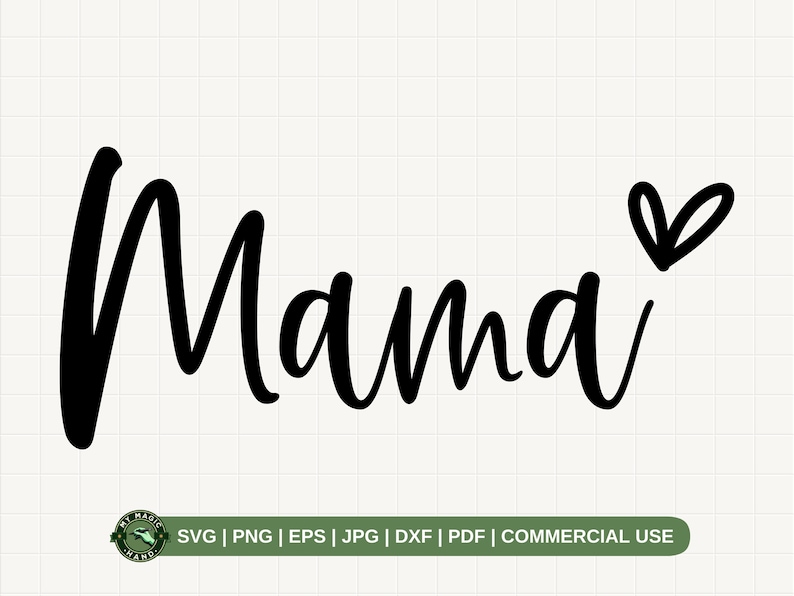 Mama Heart SVG PNG, Mama With Heart Svg, Mommy Png, Heart Svg for Women ...