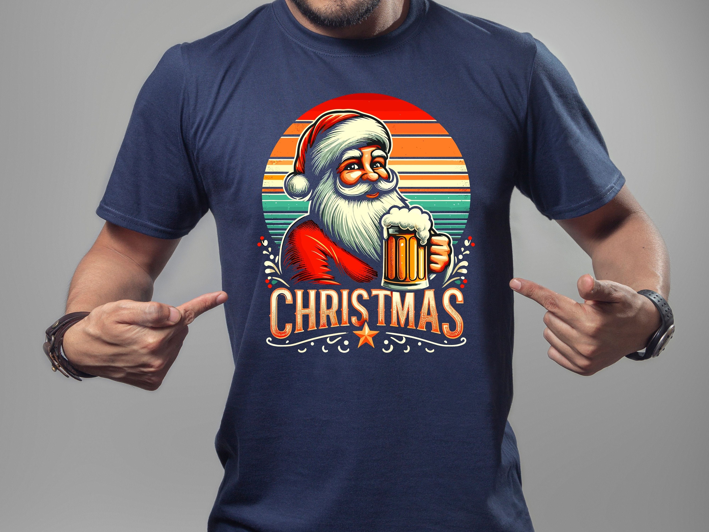 Santa Claus Drinking Beer SVG PNG, Santa With Beer Svg, Christmas Beer ...
