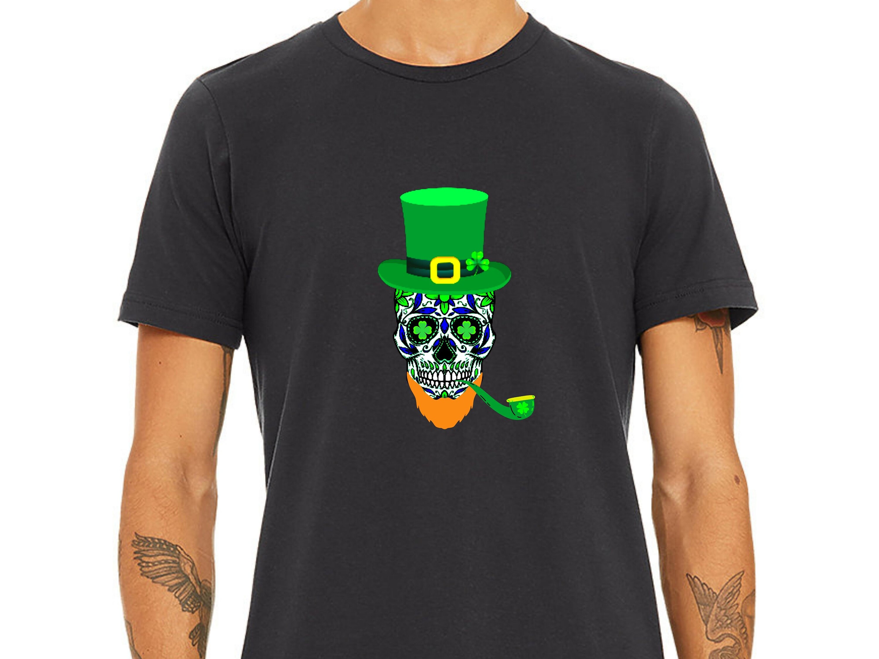 St. Patrick's Day Shamrock Skull SVG PNG, Sugar Skull Svg, Patrick Day ...