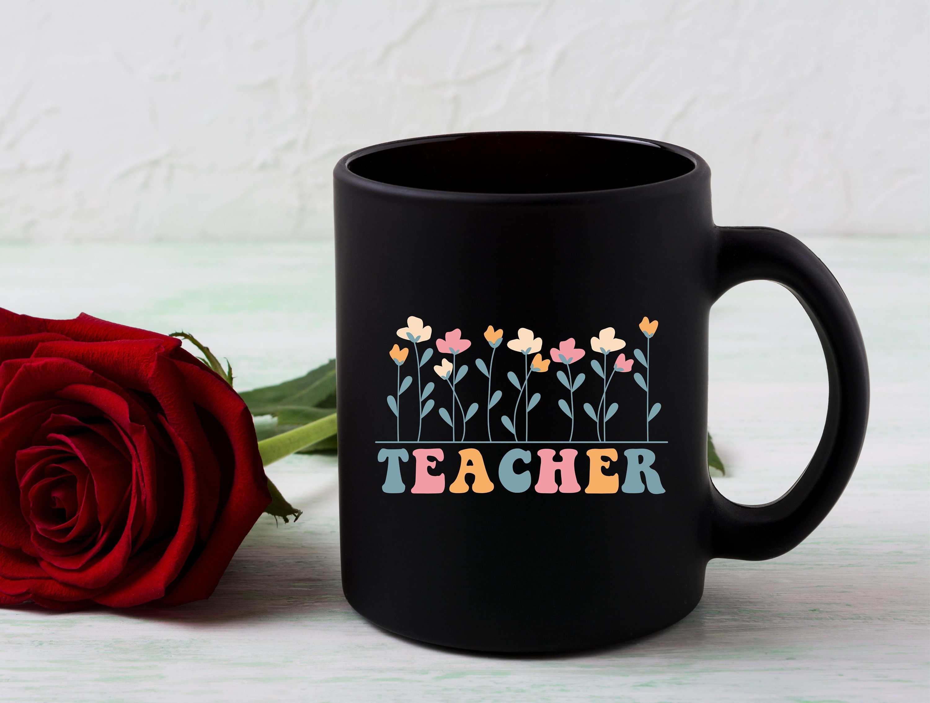 Teacher With Flowers SVG PNG, Teacher Life Svg, Teach Svg, Teacher Love ...