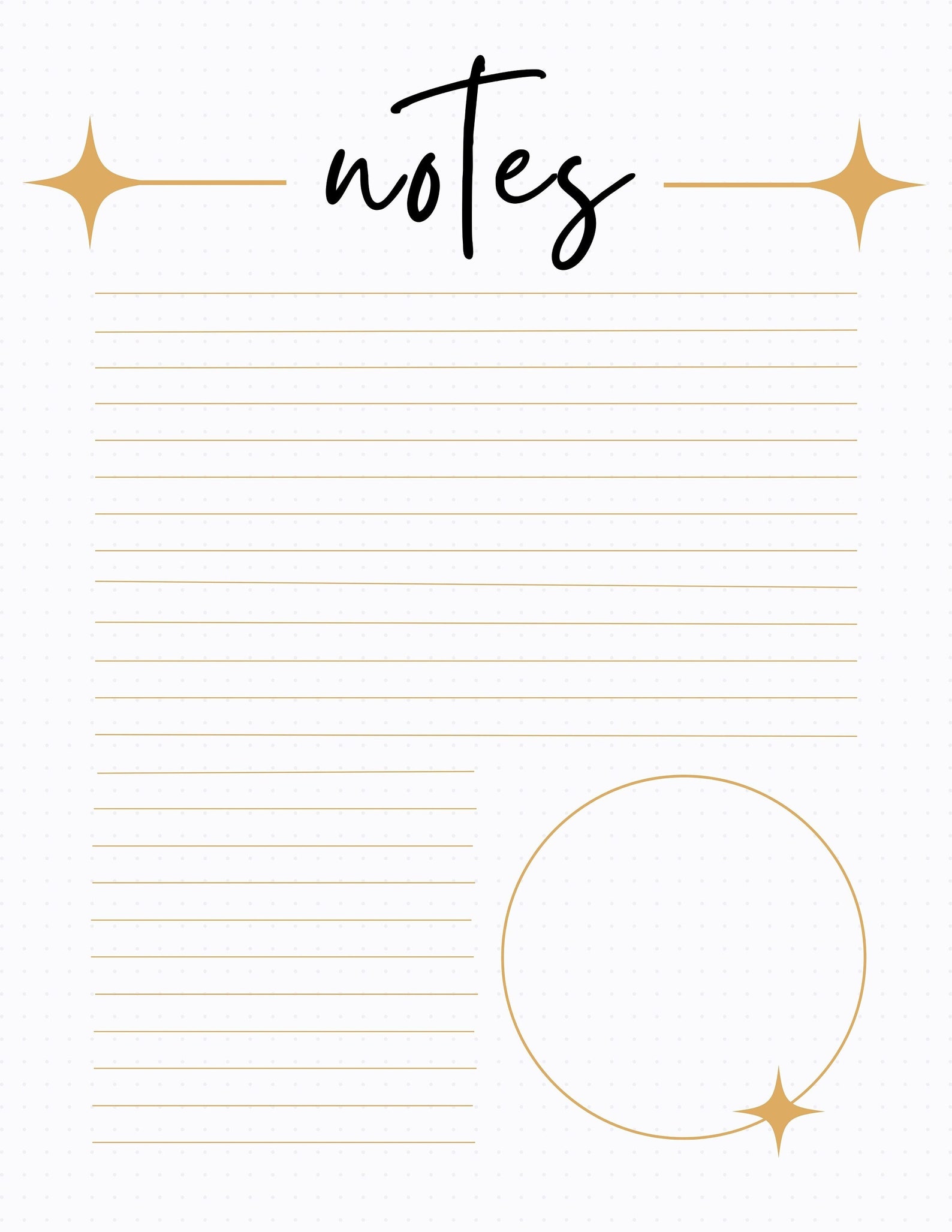 Digital Template for Notes Journal Page | Canva | Instant Download - Etsy