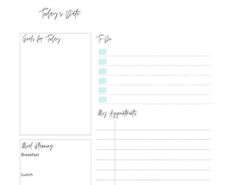 Elegant Daily To-do List Planner and Schedule Download, Printable - Etsy